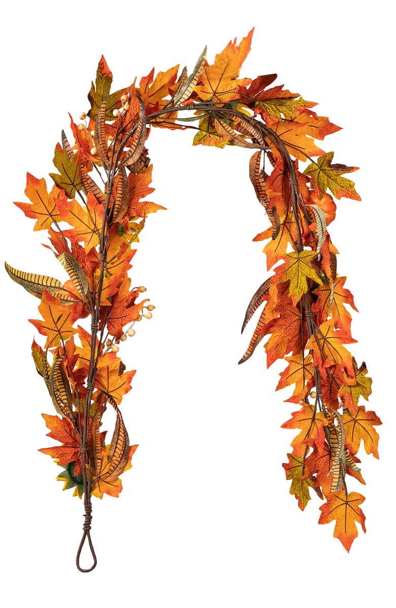 Glitzhome 6ft Fall Maple Leaf and Sunflower Garland | Nordstrom