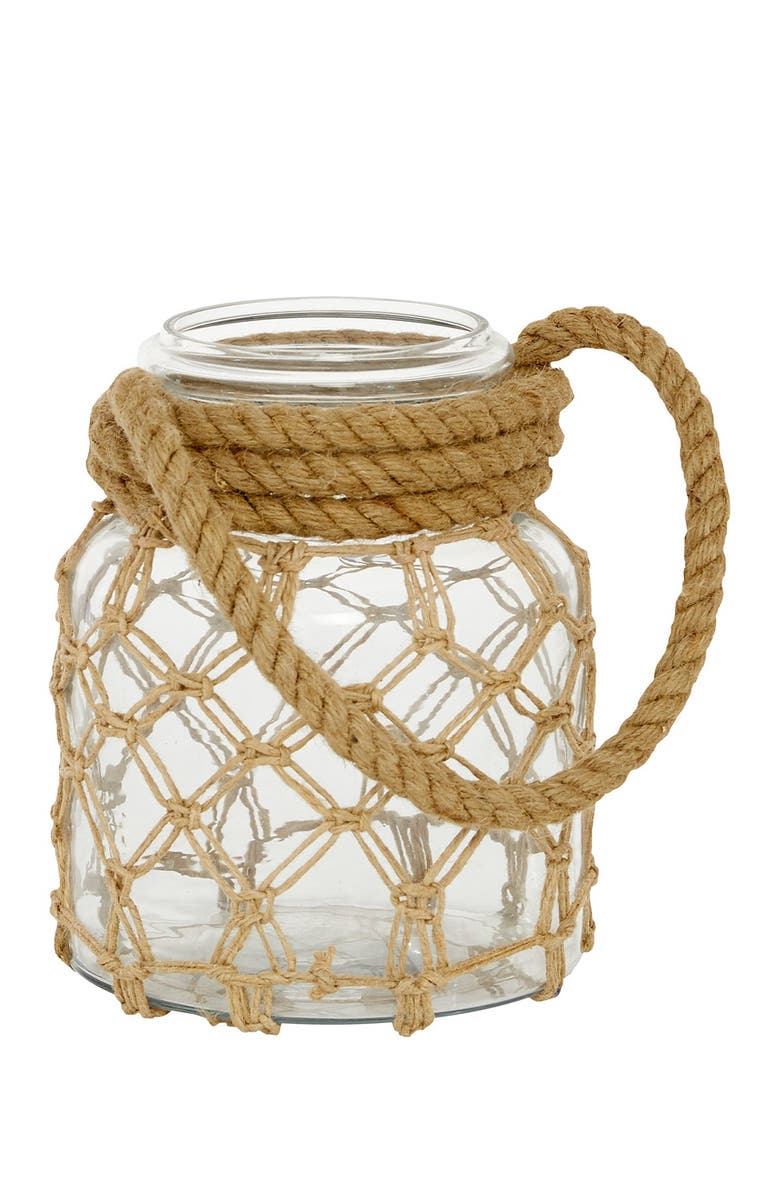 Novogratz Clear Glass Candle Lantern with Rope Handle | Nordstromrack