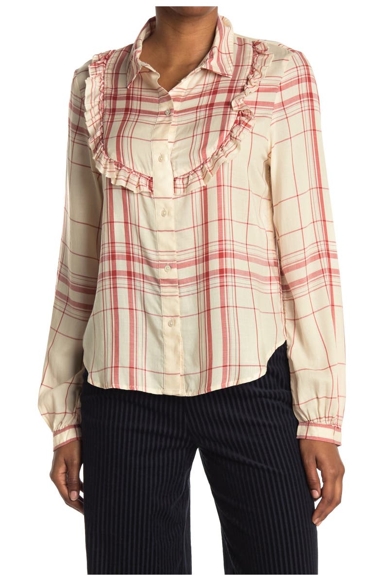 FRAME Ruffle Bib Shirt | Nordstromrack