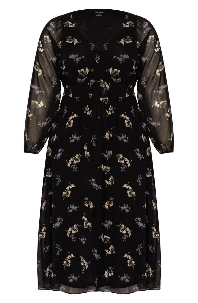 City Chic Gentle Floral Long Sleeve Dress | Nordstromrack