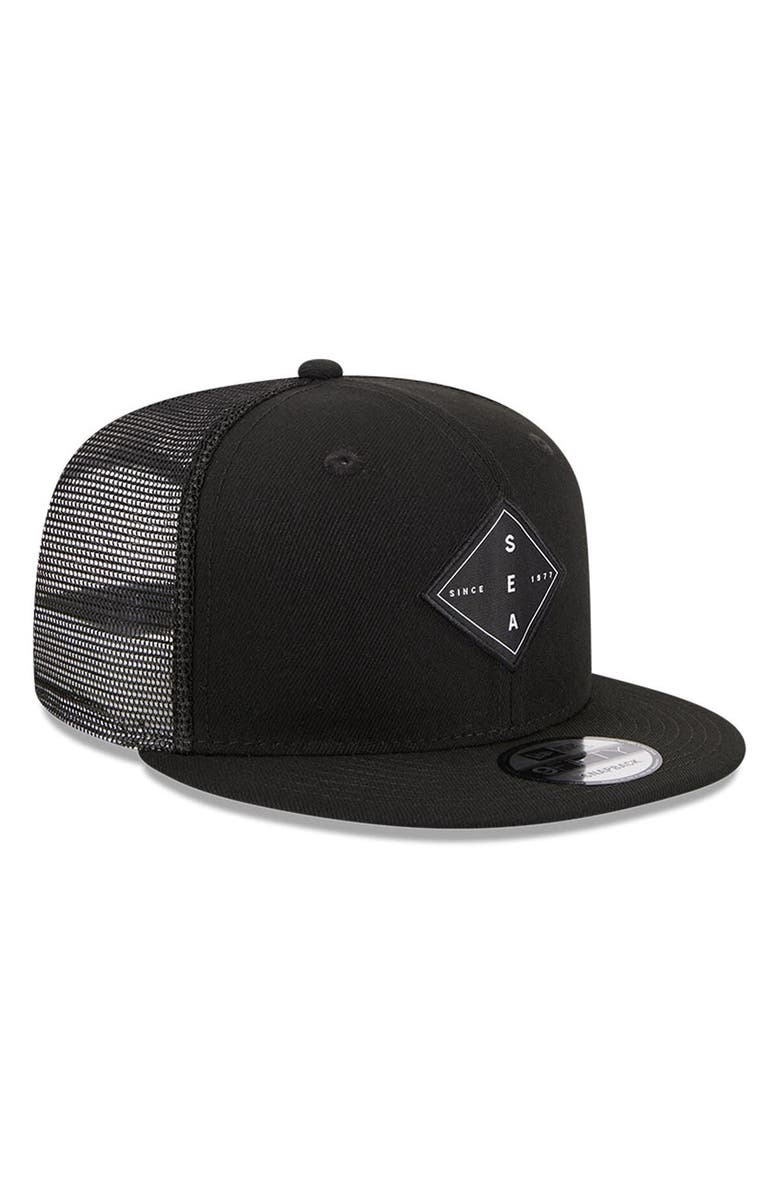 New Era Men's New Era Black Seattle Mariners Diamond Vert Trucker ...