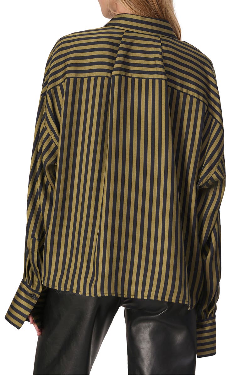rag & bone Martha Stripe Silk Blend Button-Up Shirt | Nordstromrack