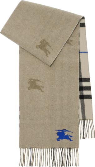 Burberry Giant Check & EKD Pattern Reversible Cashmere Scarf | Nordstrom