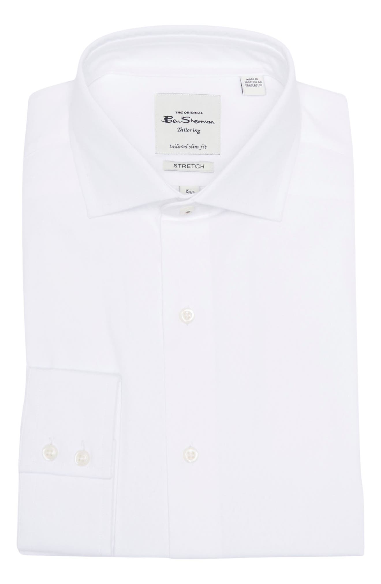 Ben Sherman Lattice Texture Tailored Slim Fit Dress Shirt | Nordstromrack