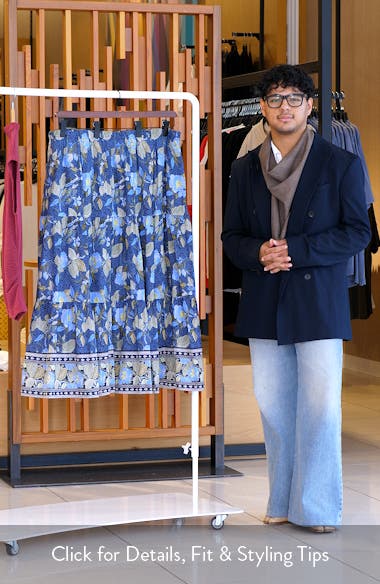 Treasure & Bond Print Tiered Maxi Skirt | Nordstrom