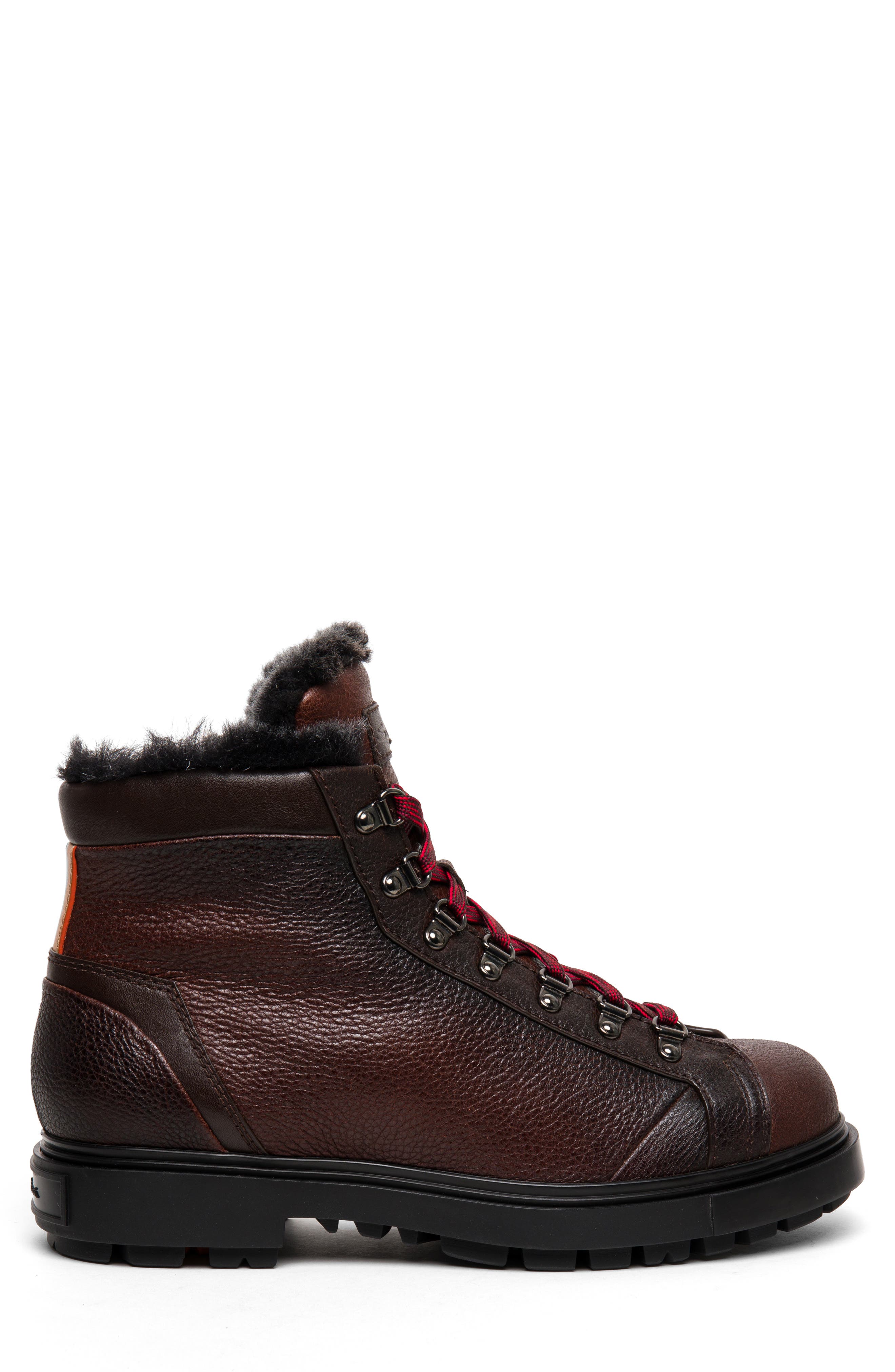 Santoni Farah Genuine Shearling Lined Hiking Boot (Men) | Nordstromrack