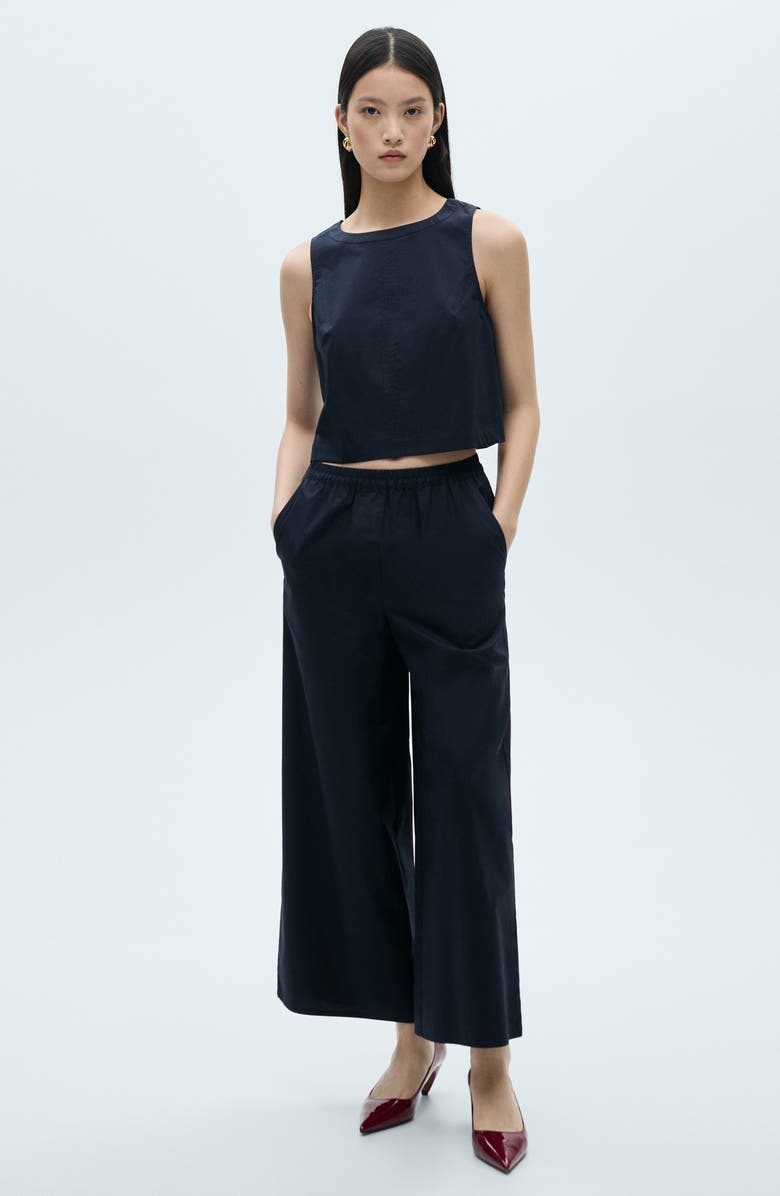 MANGO Pull-On Cotton Blend Pants | Nordstromrack
