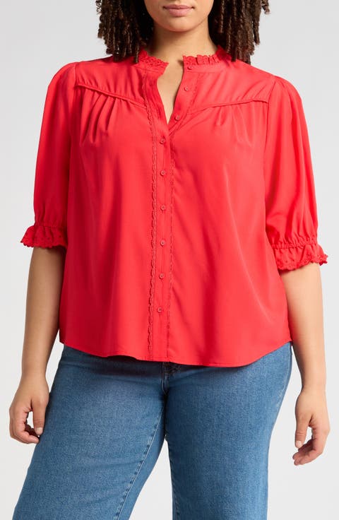 Red Plus-Size Blouses | Nordstrom