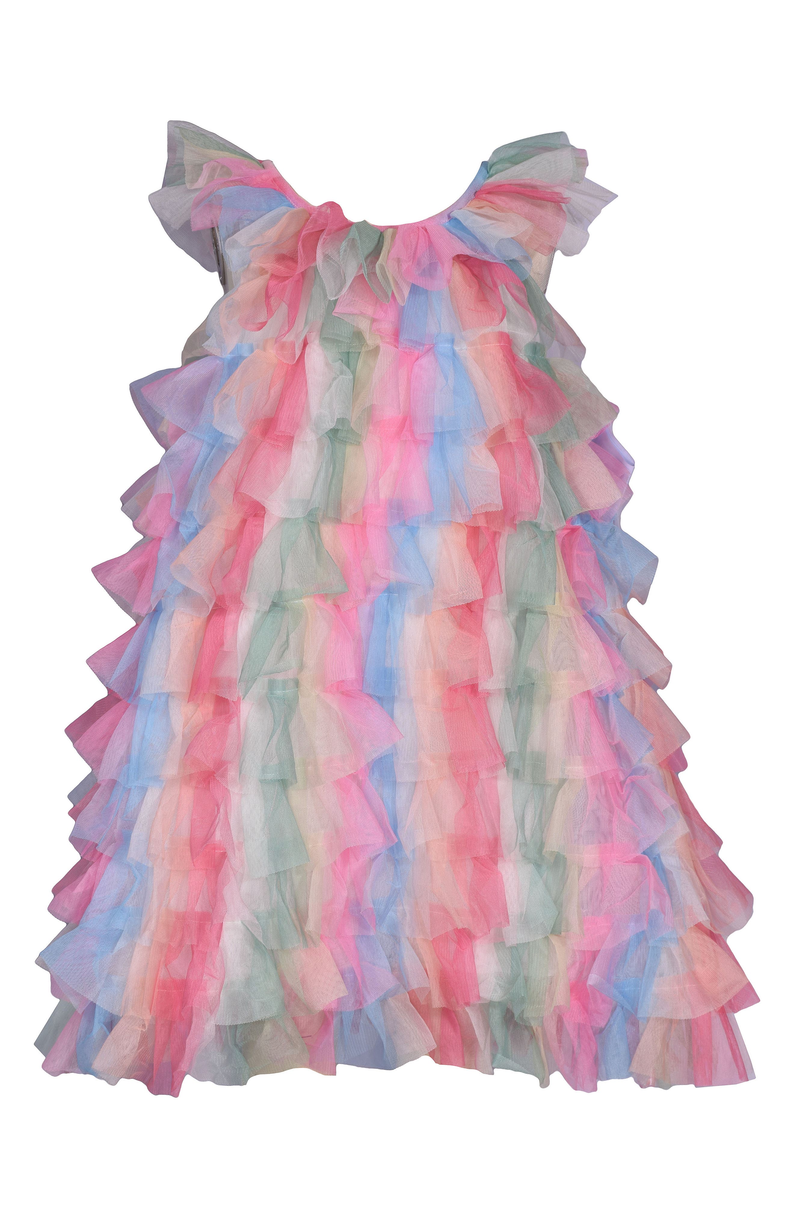 Iris & Ivy Kids' Stripe Ruffle Trapeze Party Dress | Nordstrom
