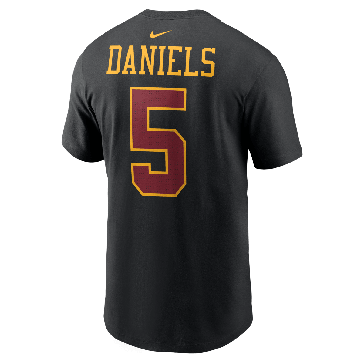 Men's Nike Jayden Daniels Black Washington Commanders Name & Number T ...