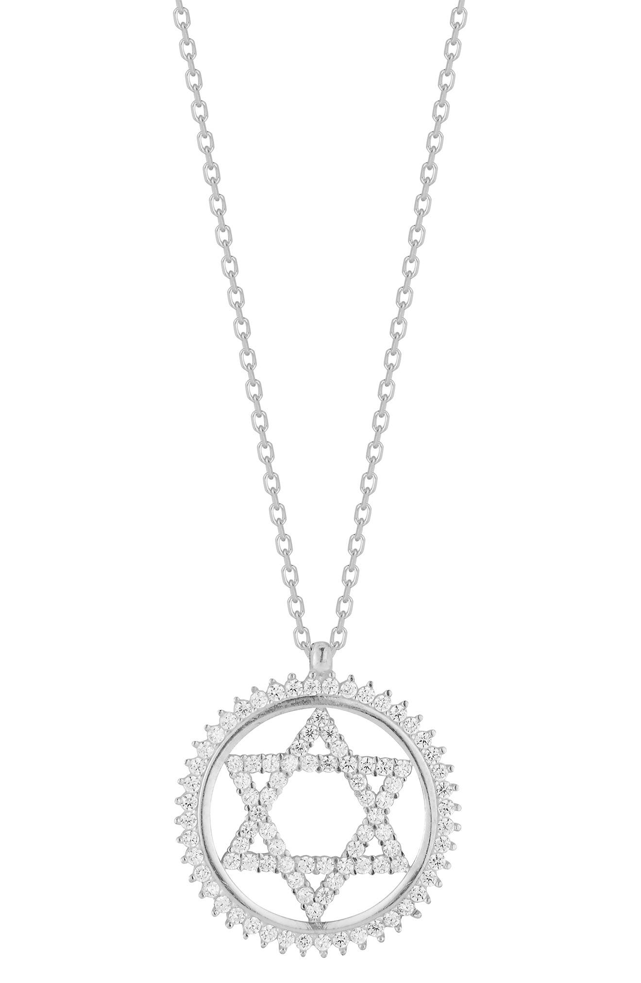 GLAZE JEWELRY 14K Yellow Gold Vermeil Pave CZ Star of David Pendant ...