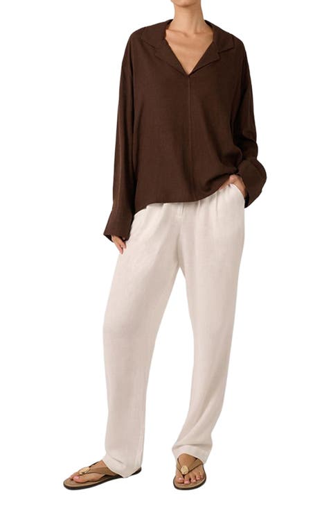 Women's Linen Blend Tops | Nordstrom