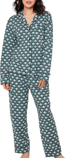 Petite Plume Sonnet of Swans Print Piped Pima Cotton Pajamas | Nordstrom