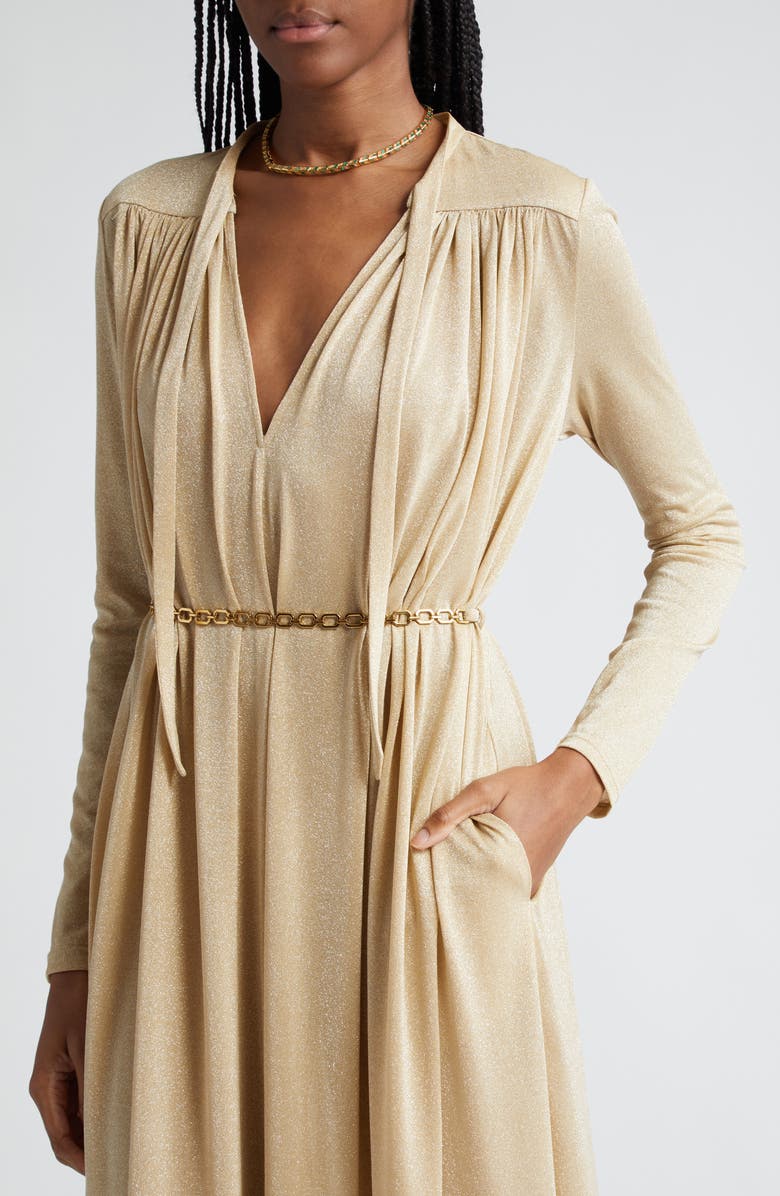 Zimmermann Matchmaker Metallic Long Sleeve Jersey Dress | Nordstromrack