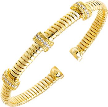 BY ADINA EDEN Pave Accented Open Snake Bangle Bracelet | Nordstrom