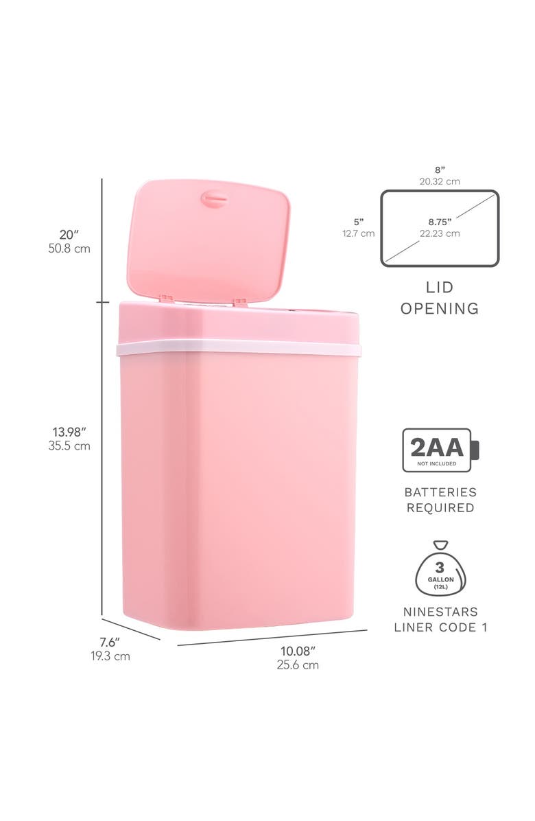 NINESTARS Pink Motion Sensor Trash Can - 12 liters | Nordstromrack