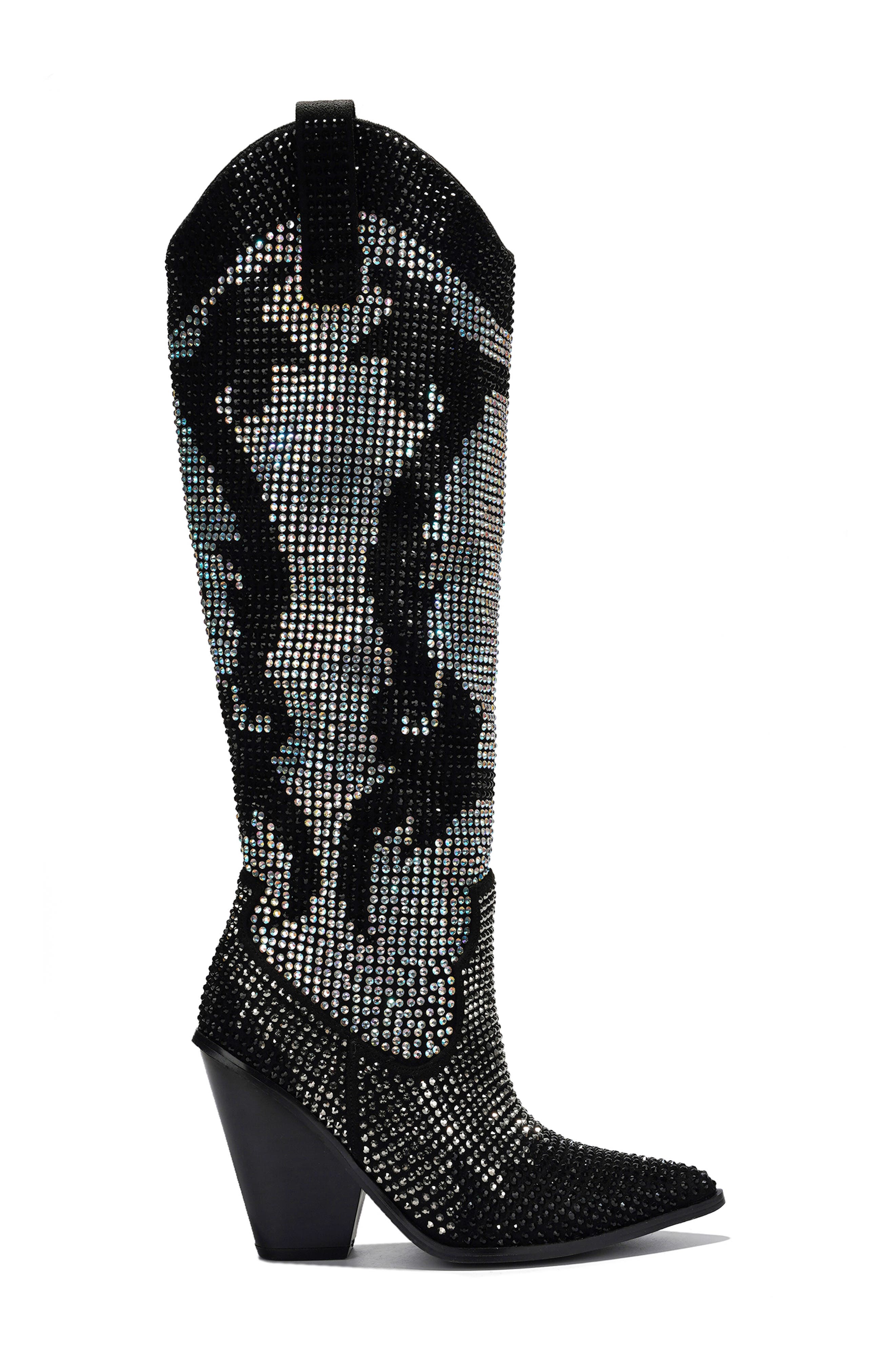 CAPE ROBBIN Malinde Rhinestone Western Boot (Women) | Nordstromrack