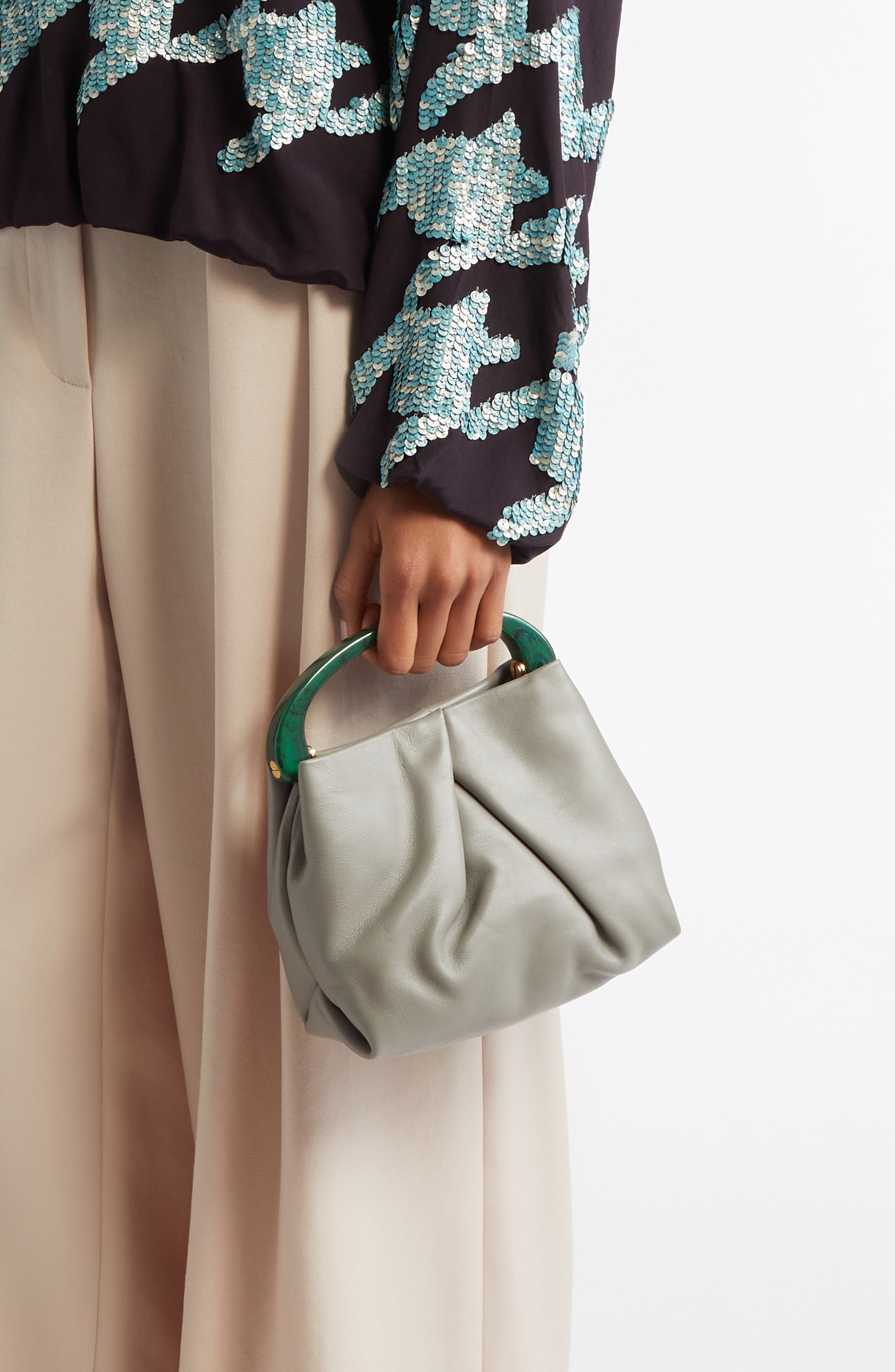 Dries Van Noten Small Top Handle Leather Pouch | Nordstromrack