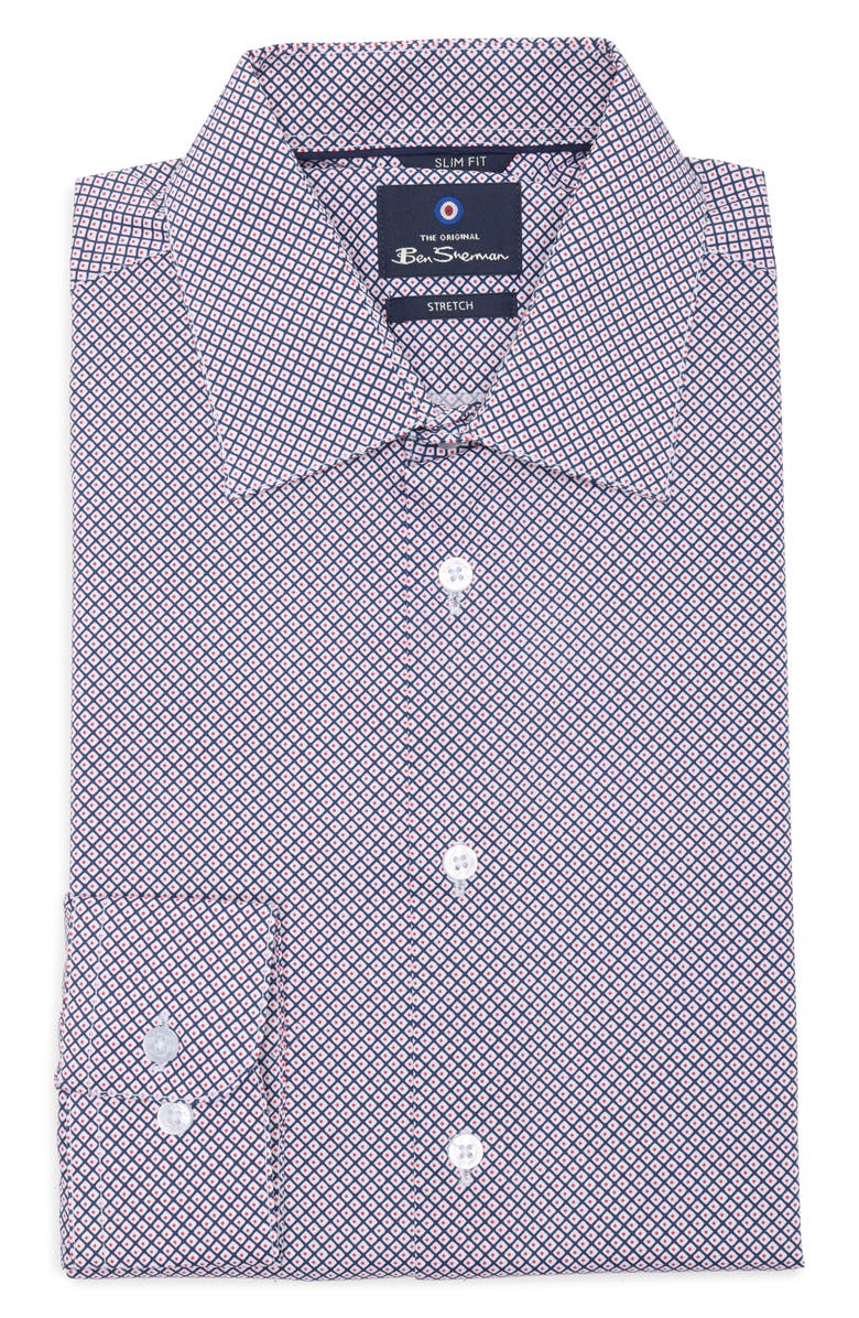 Ben Sherman Geo Print Slim Fit Dress Shirt | Nordstromrack