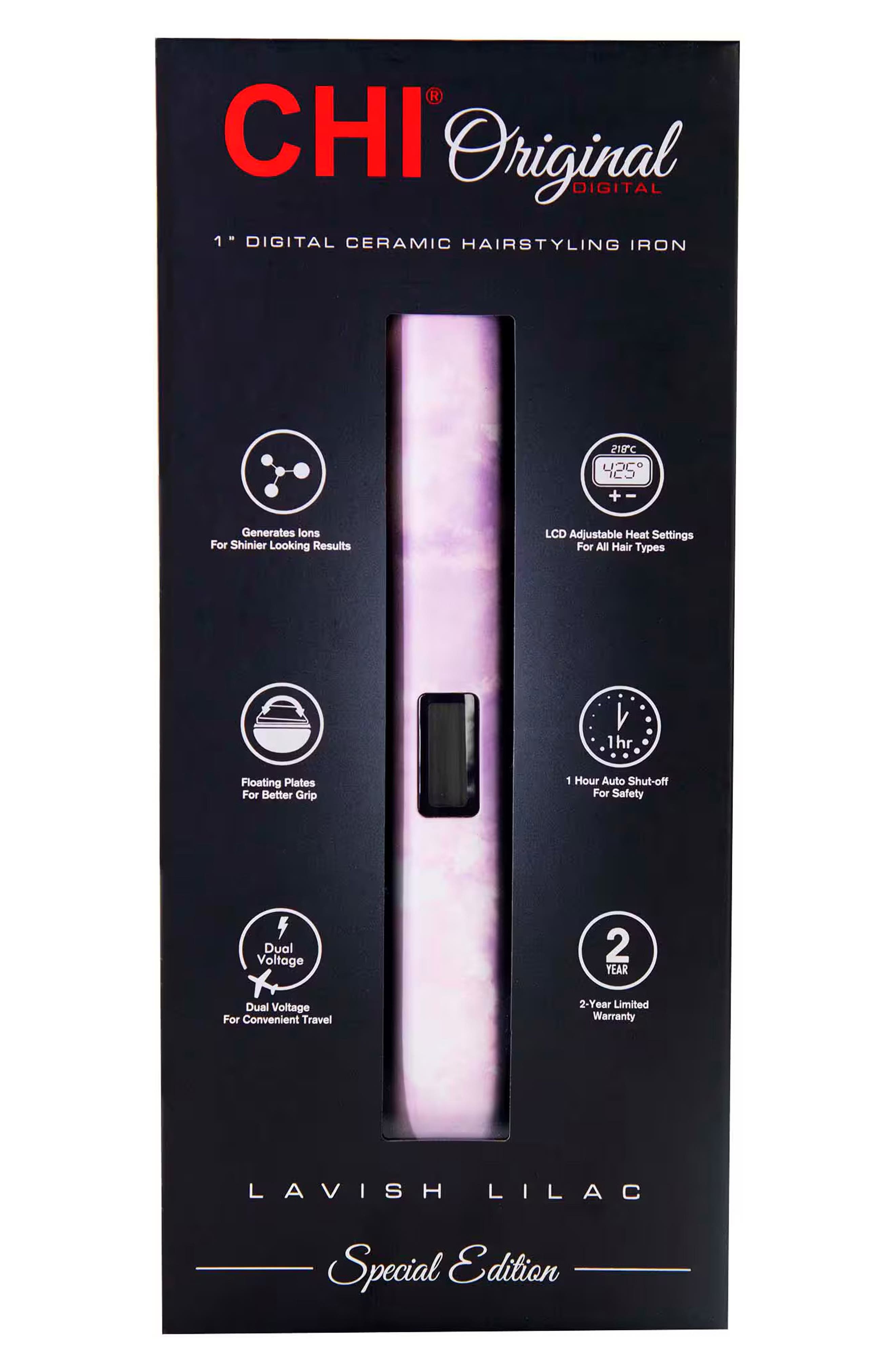 CHI Digital Ceramic Hairstyling Iron in Lavish Lilac | Nordstromrack