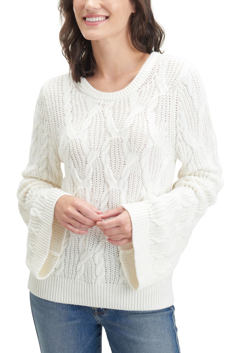 Splendid Leona Cotton & Cashmere Cable Knit Sweater | Nordstromrack