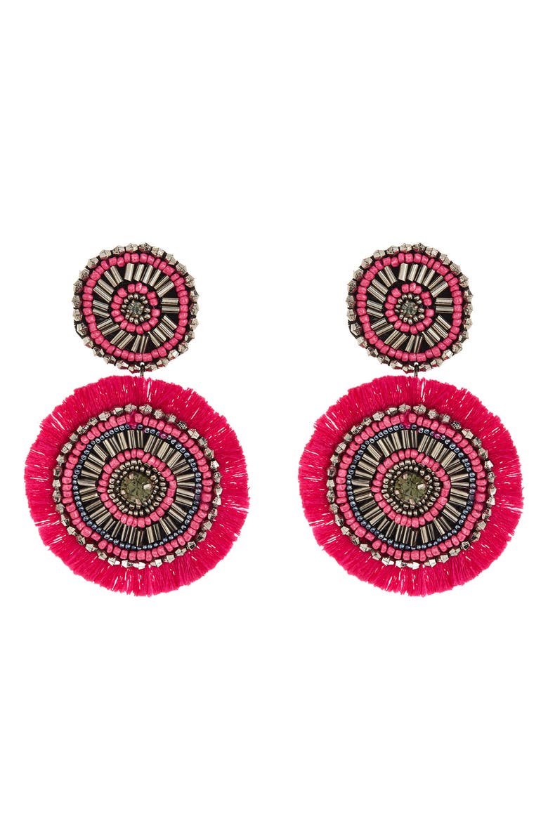 Panacea Beaded Double Circle Drop Earrings | Nordstromrack