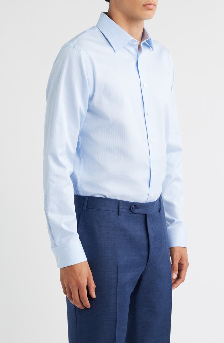 Nordstrom Trim Fit Pinstripe Non-Iron Cotton Dress Shirt | Nordstromrack