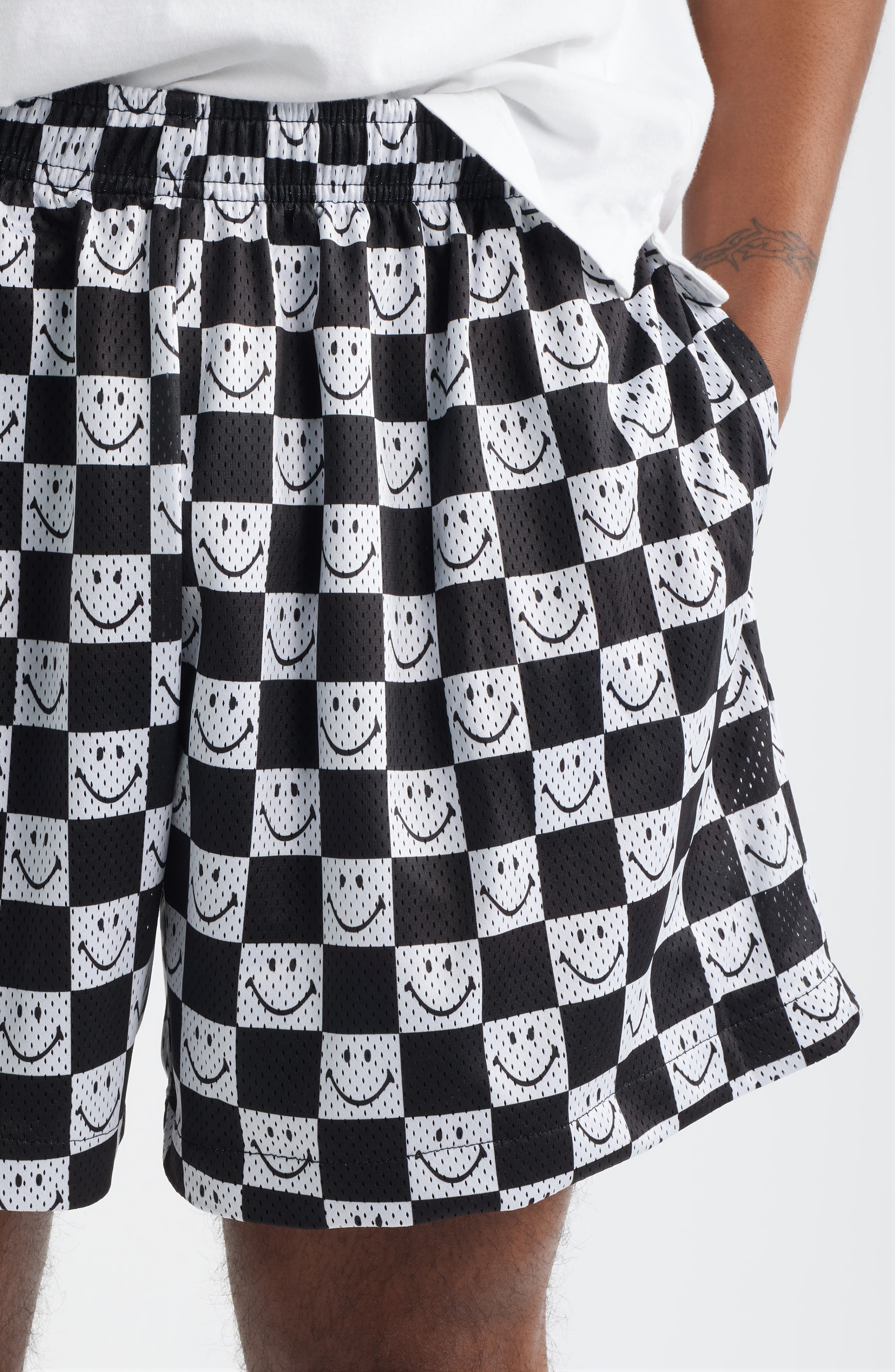MARKET SMILEY® Checkerboard Mesh Shorts | Nordstrom