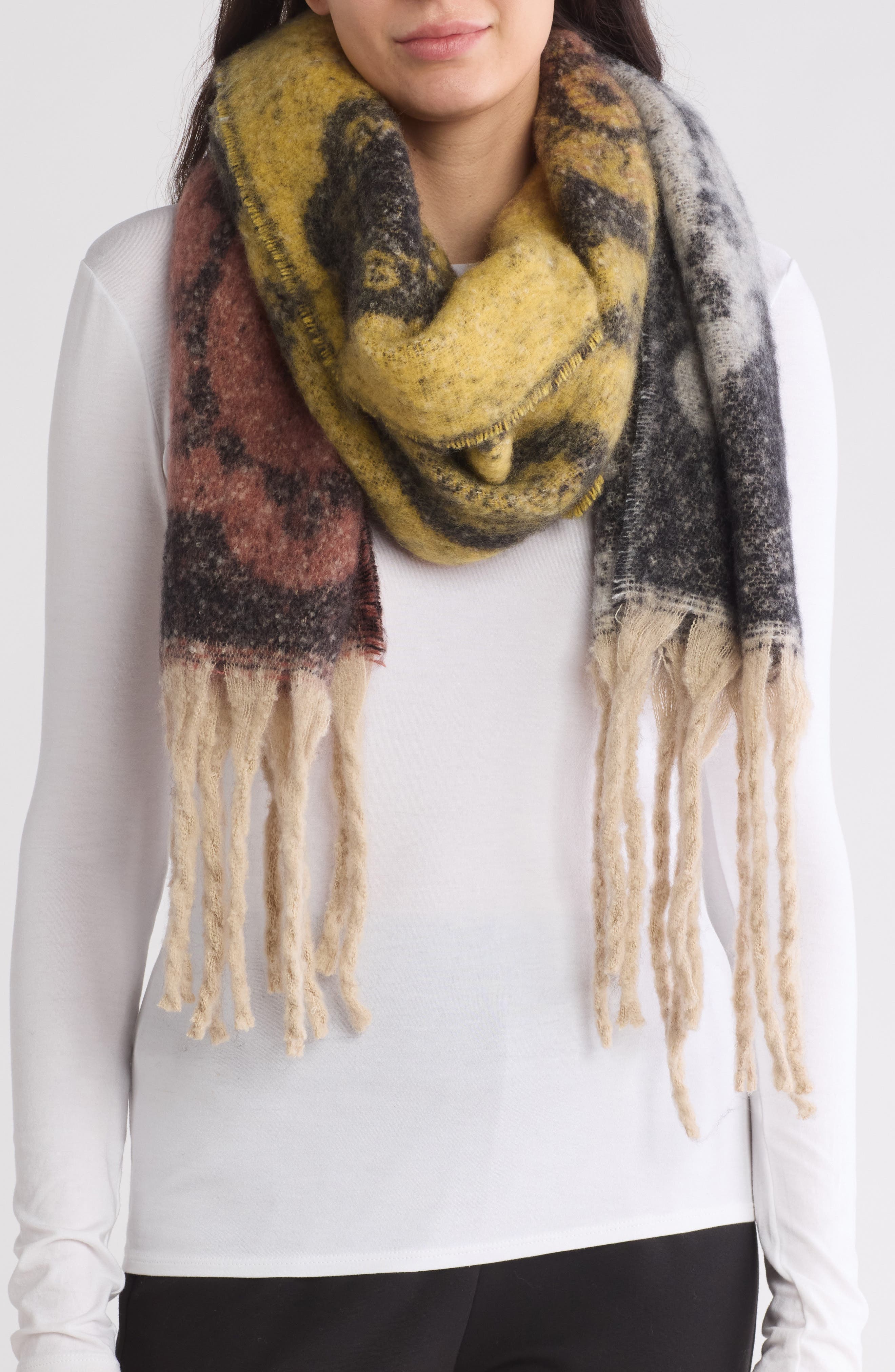 MODENA Paisley Bouclé Blanket Scarf | Nordstromrack
