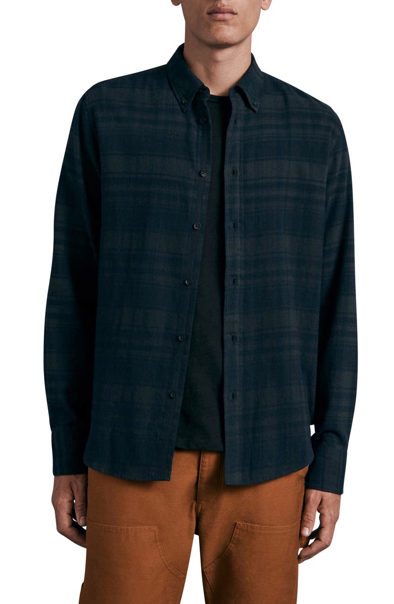 rag & bone Fit 2 Tomlin Plaid Cotton Flannel Button-Down Shirt ...
