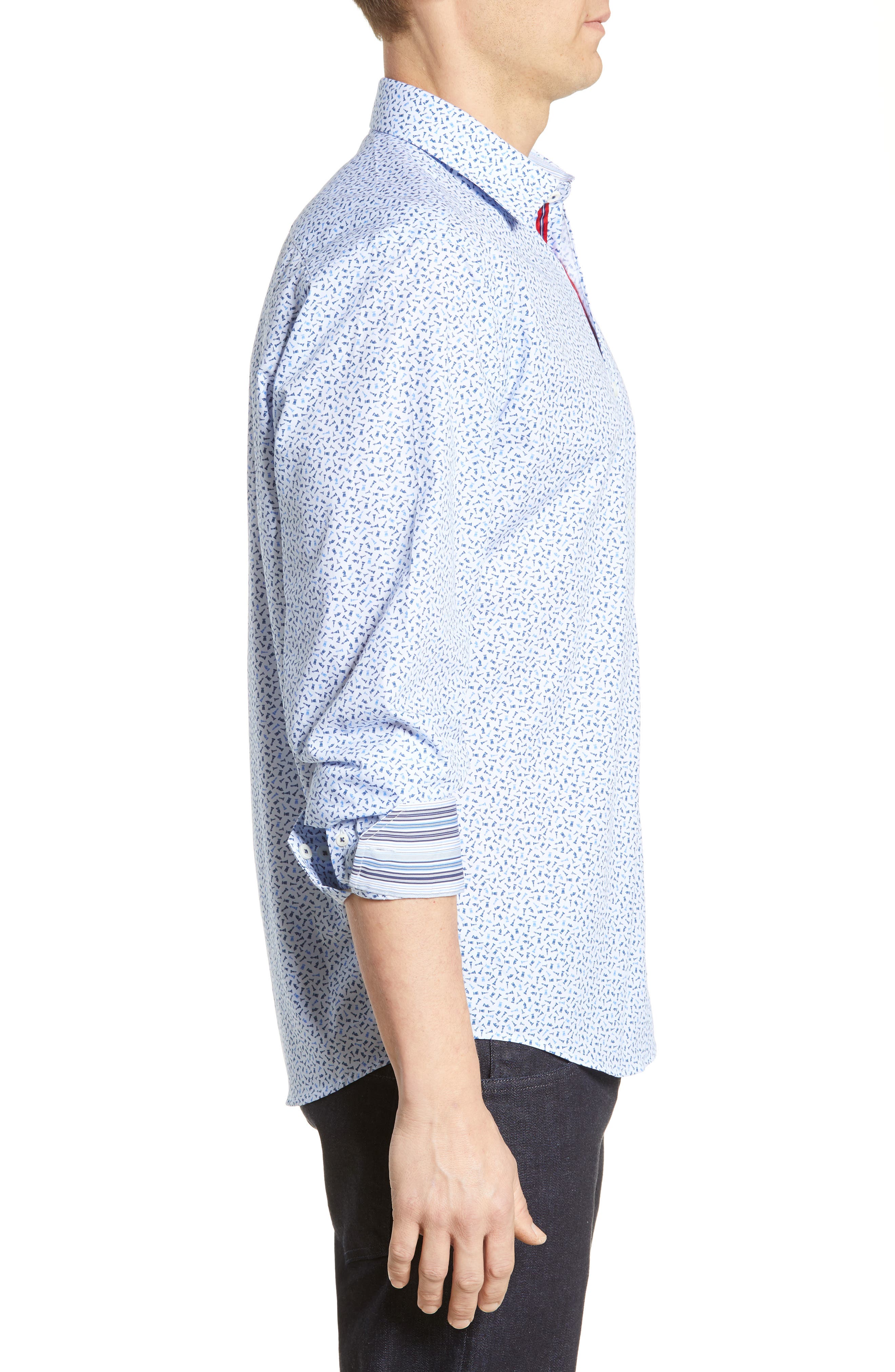 Bugatchi Classic Fit Chess Print Sport Shirt (Men) | Nordstromrack