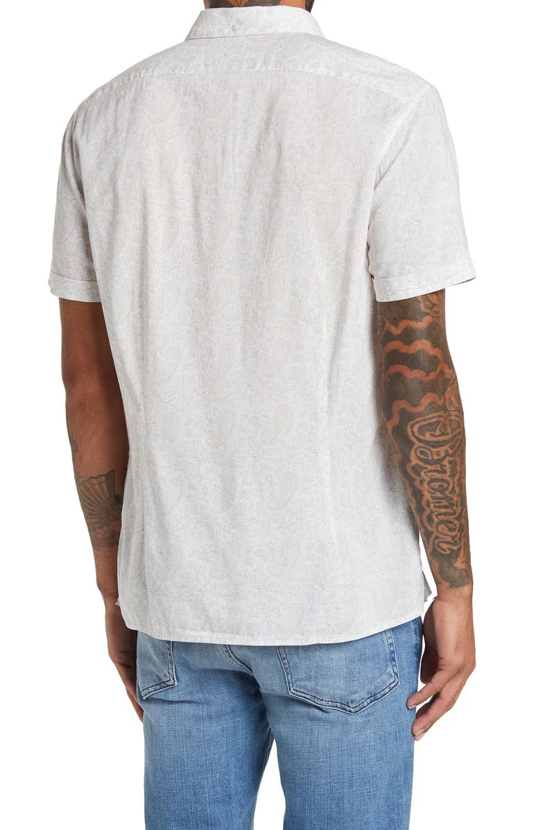 John Varvatos Paisley Short Sleeve Slim Fit Shirt | Nordstromrack