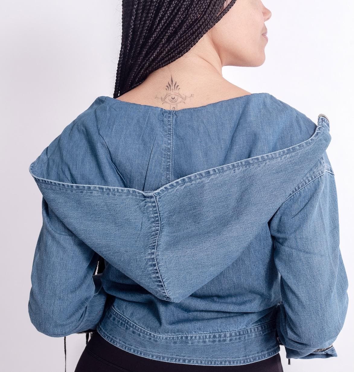 LAS Loungewear Denim Chopper Cropper | Nordstrom