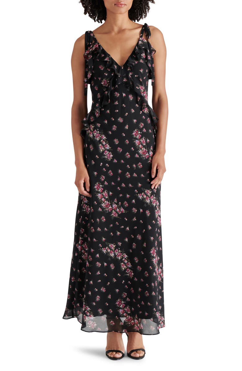 Steve Madden Adalina Floral Ruffle Maxi Dress | Nordstromrack