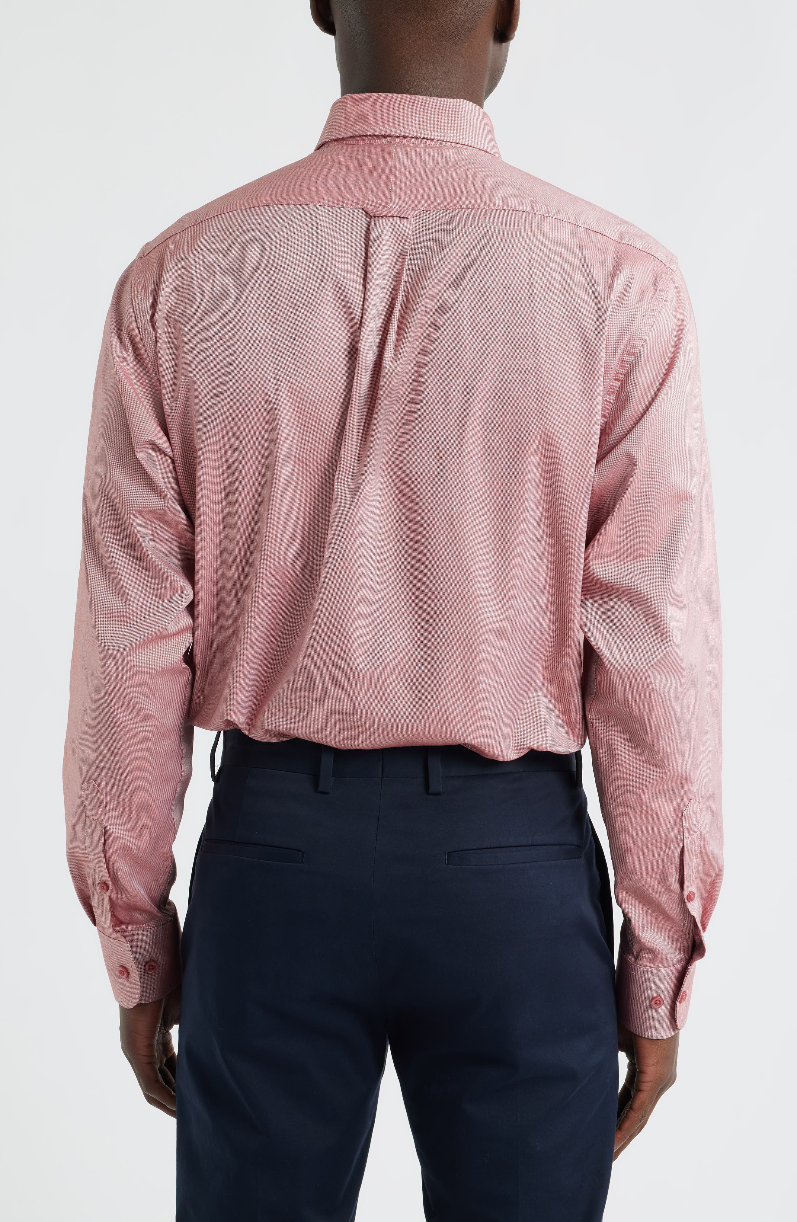 EAGLE Regular Fit Red Cotton Button-Down Oxford Shirt | Nordstrom