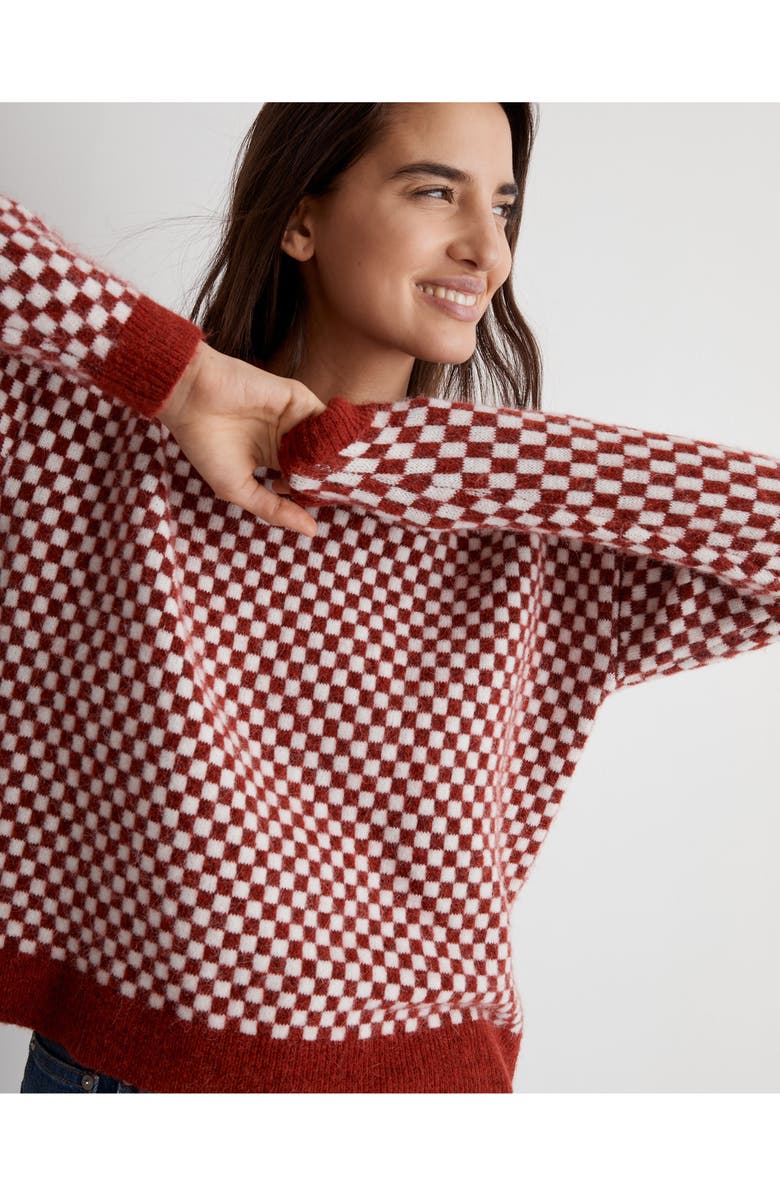 Madewell Checkerboard Jacquard Pullover Sweater | Nordstrom