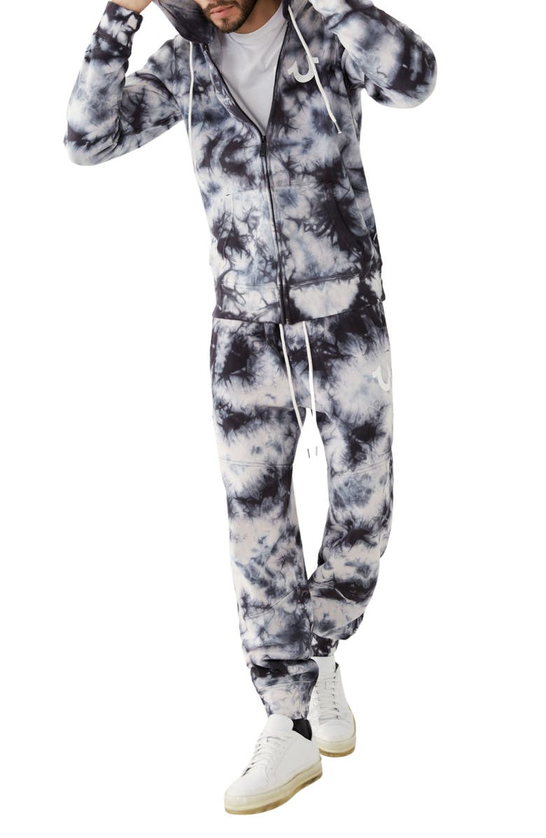 True Religion Brand Jeans Tie Dye Drawstring Zip Hoodie | Nordstromrack