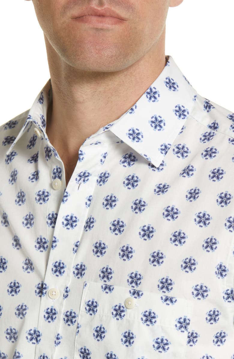 Ted Baker London Ilenka Floral Geo Print Cotton Button-Up Shirt ...