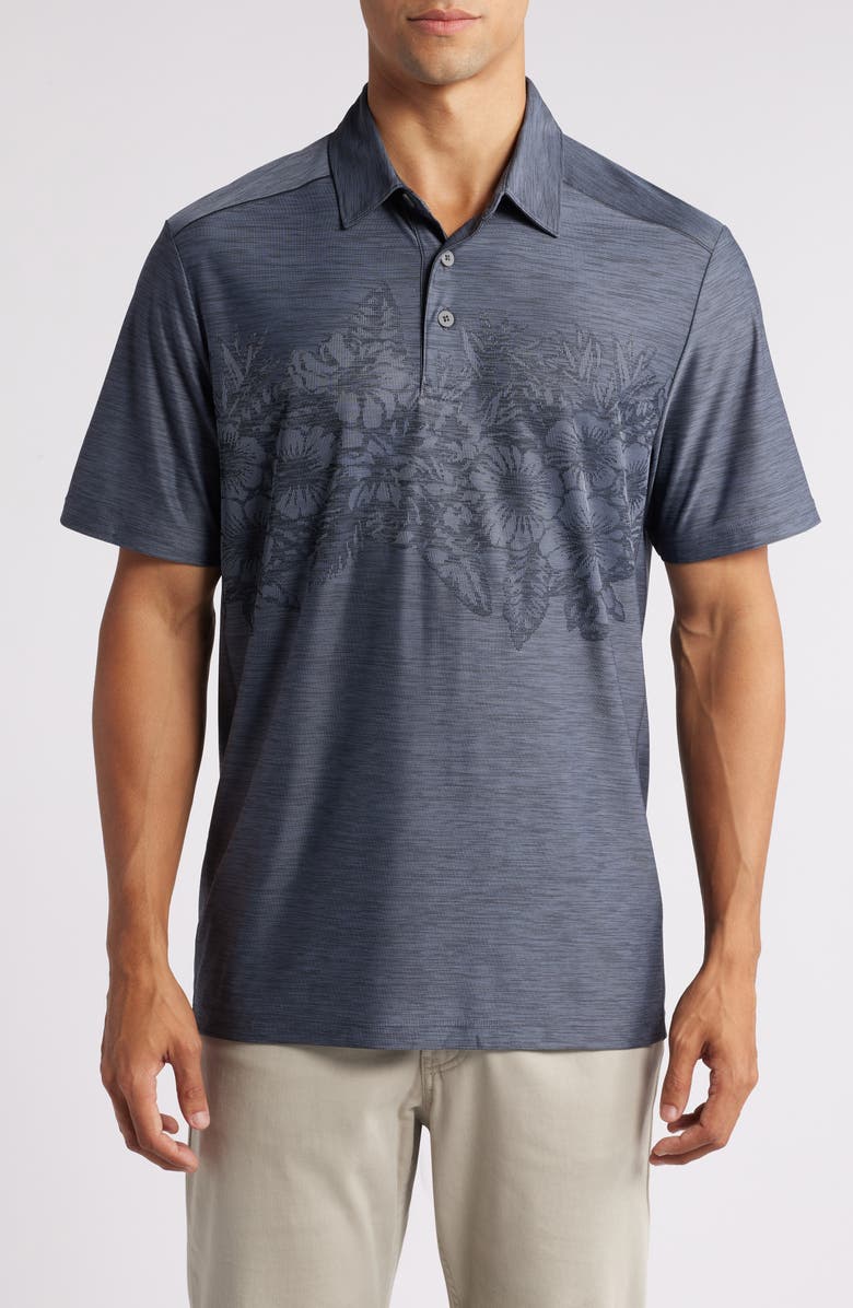 Tommy Bahama Palm Coast Hibiscus Border Recycled Polyester Polo | Nordstrom