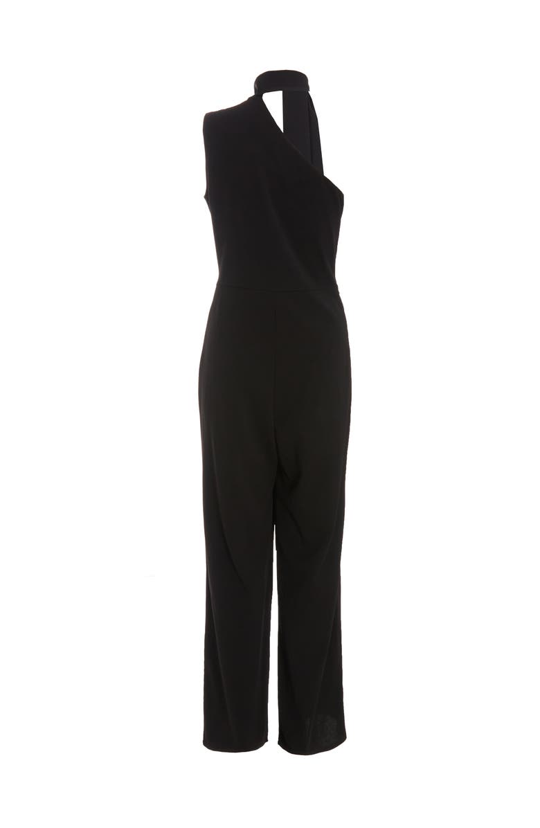 QUIZ Scuba Crepe Tie Neck Palazzo Jumpsuit | Nordstrom