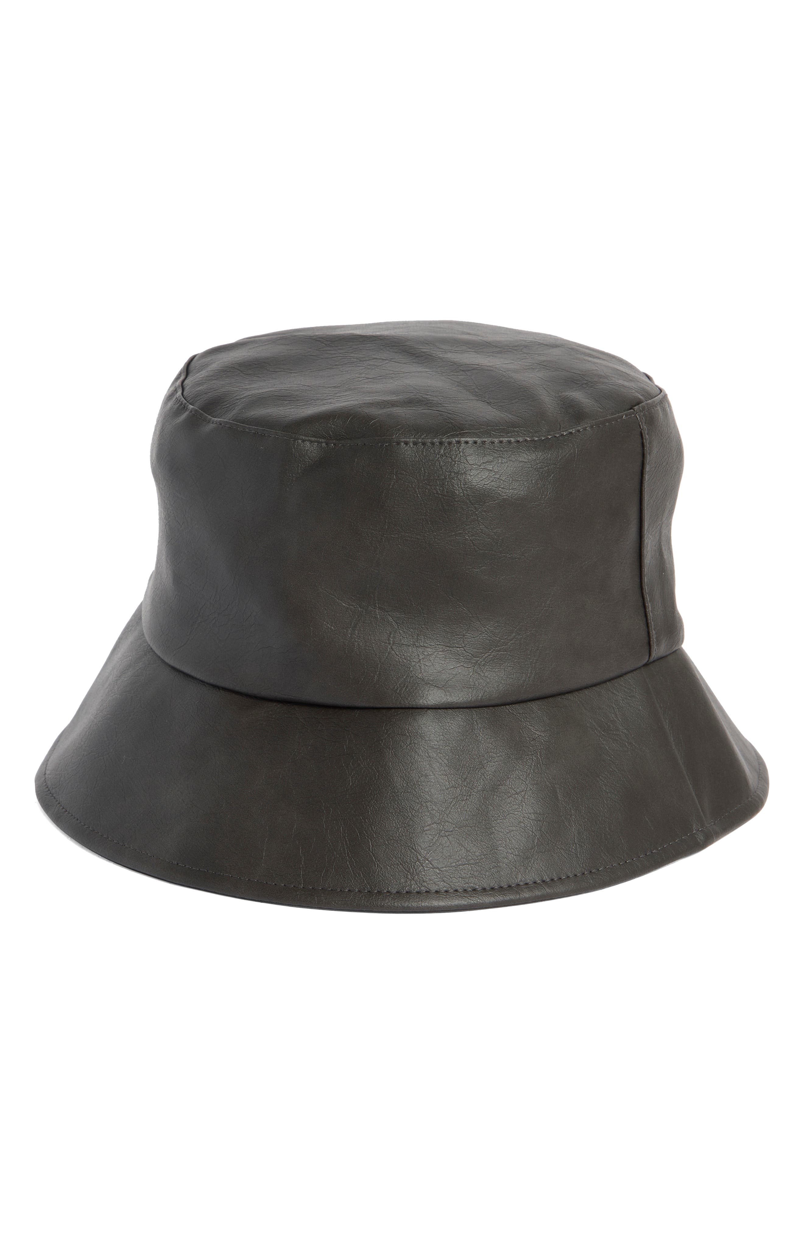 BCBG Faux Leather Bucket Hat | Nordstromrack