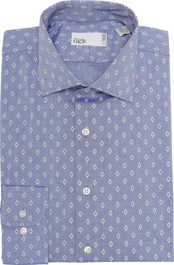 NORDSTROM RACK Diamond Print Non-Iron Trim Fit Dress Shirt | Nordstromrack