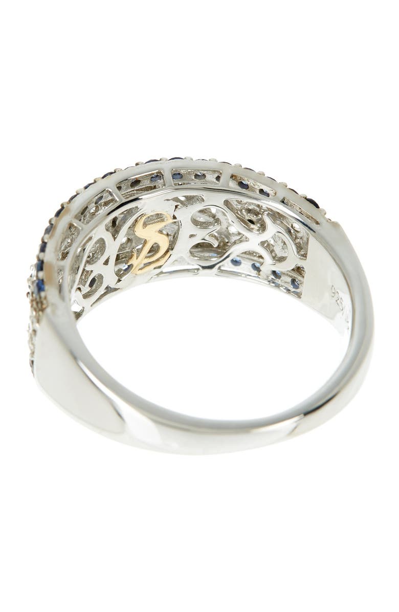 SUZY LEVIAN Sterling Silver Blue Sapphire, Lab Created White Sapphire ...