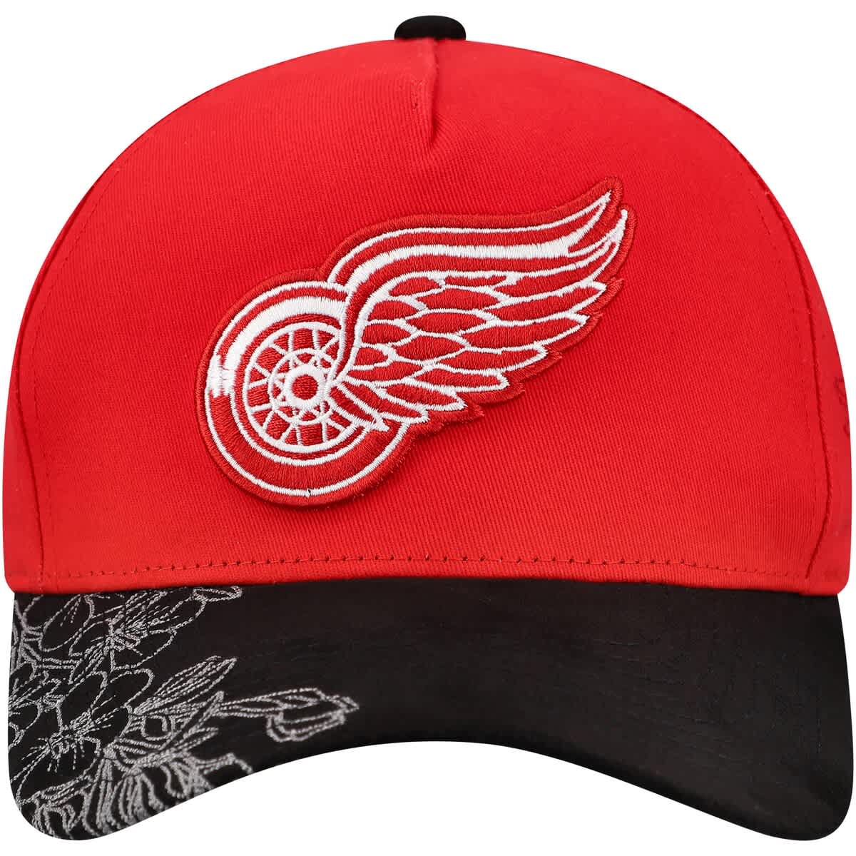 Mitchell & Ness Red/Black Detroit Red Wings May Flowers Pro Crown ...