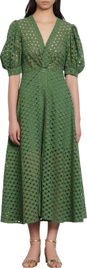 SANDRO Sheraze Eyelet A-Line Dress | Nordstrom
