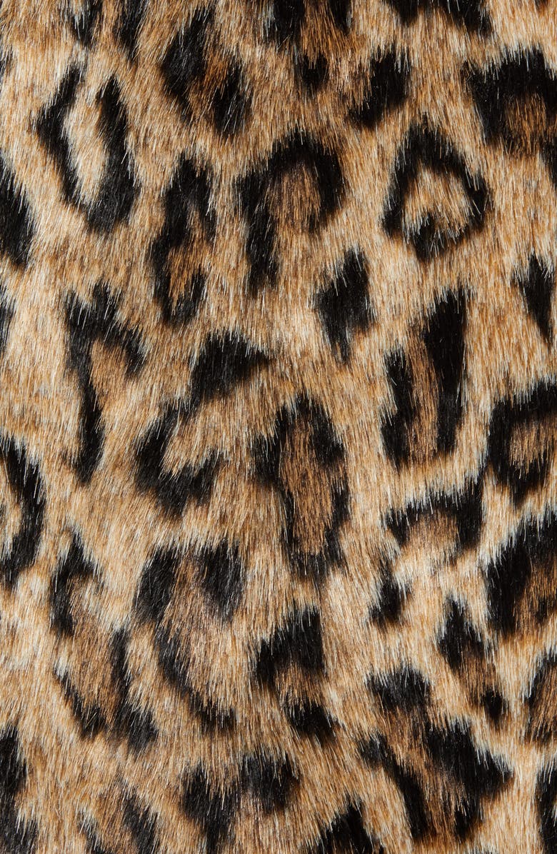 Velvet by Graham & Spencer Leopard Faux Fur Long Vest | Nordstromrack