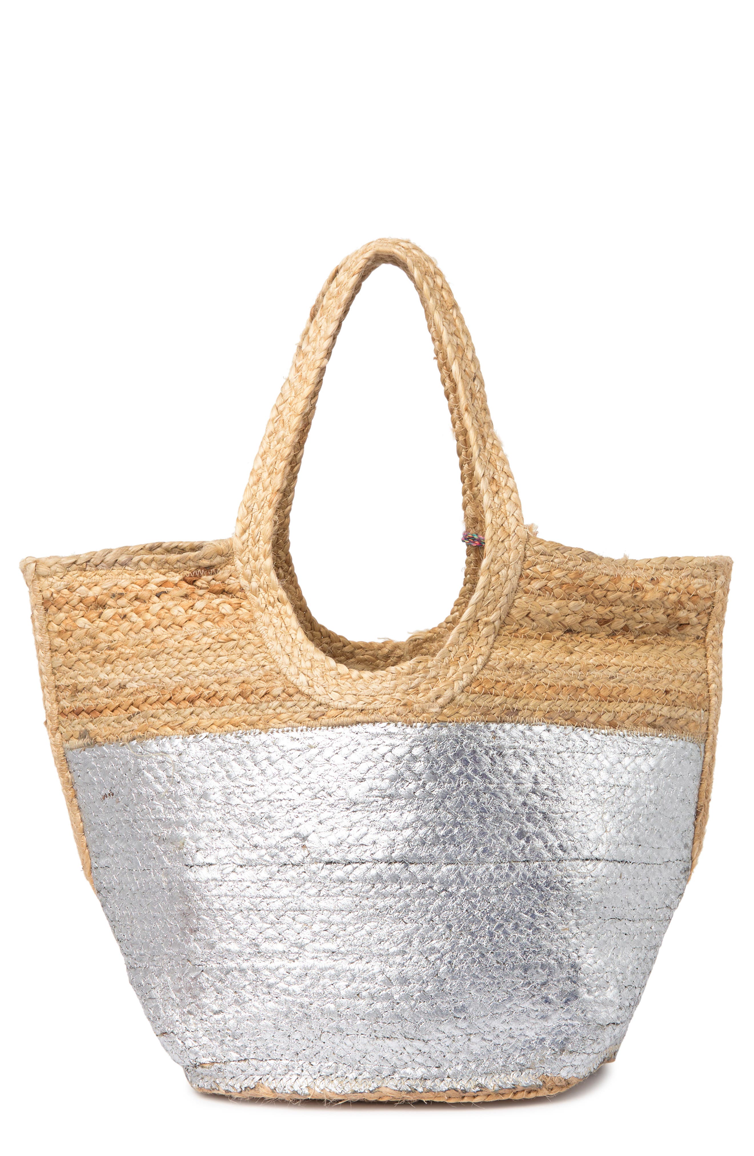 MAGID Beautiful Burlap Straw Tote Bag | Nordstromrack