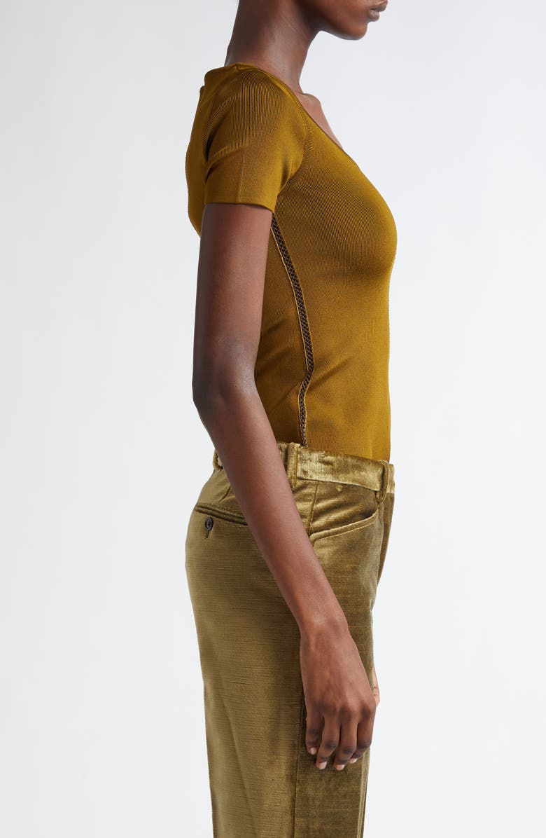 TOM FORD Embroidered Inset Knit Top | Nordstromrack