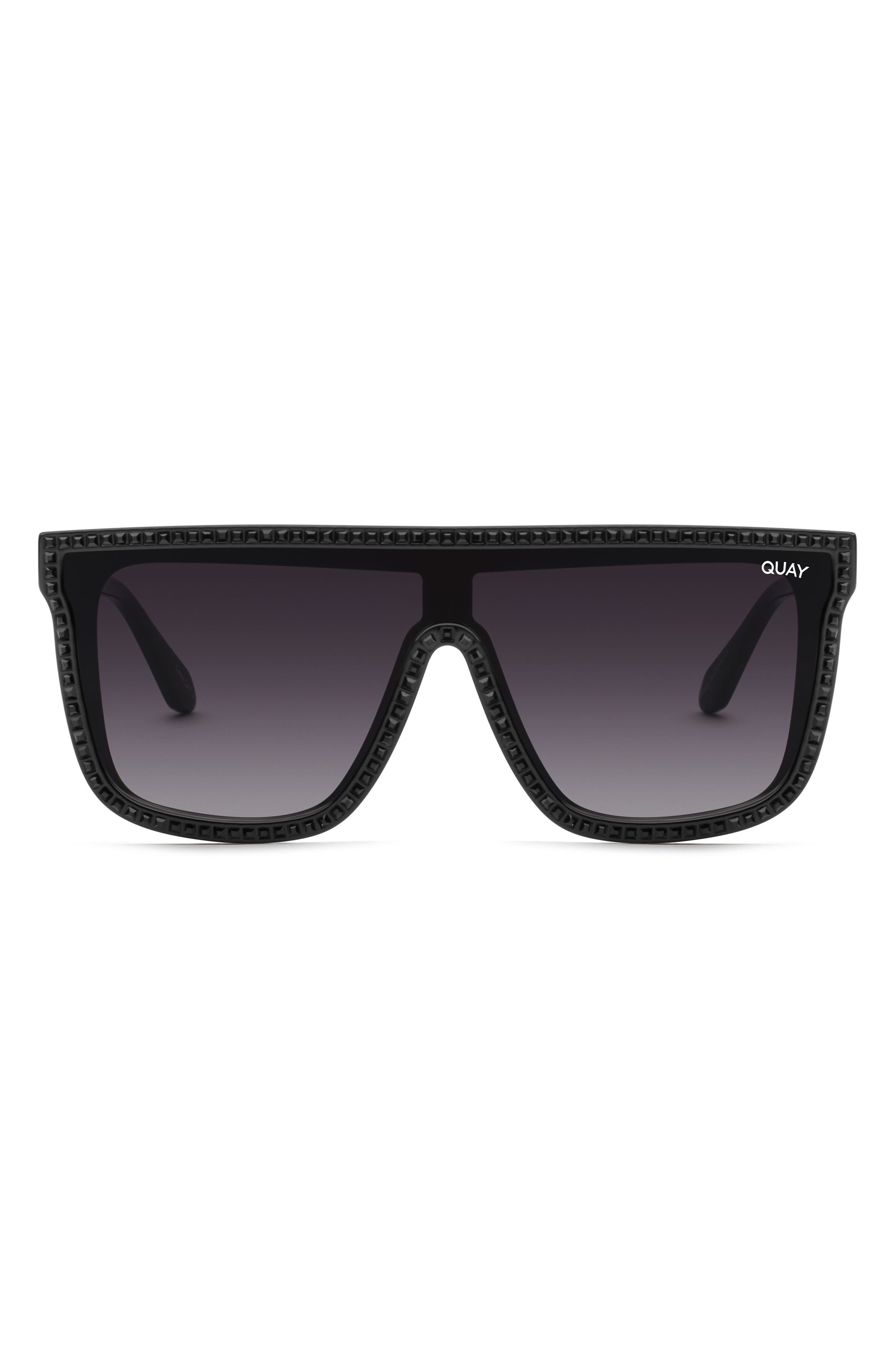 QUAY Nightfall Bling 138mm Shield Sunglasses | Nordstromrack