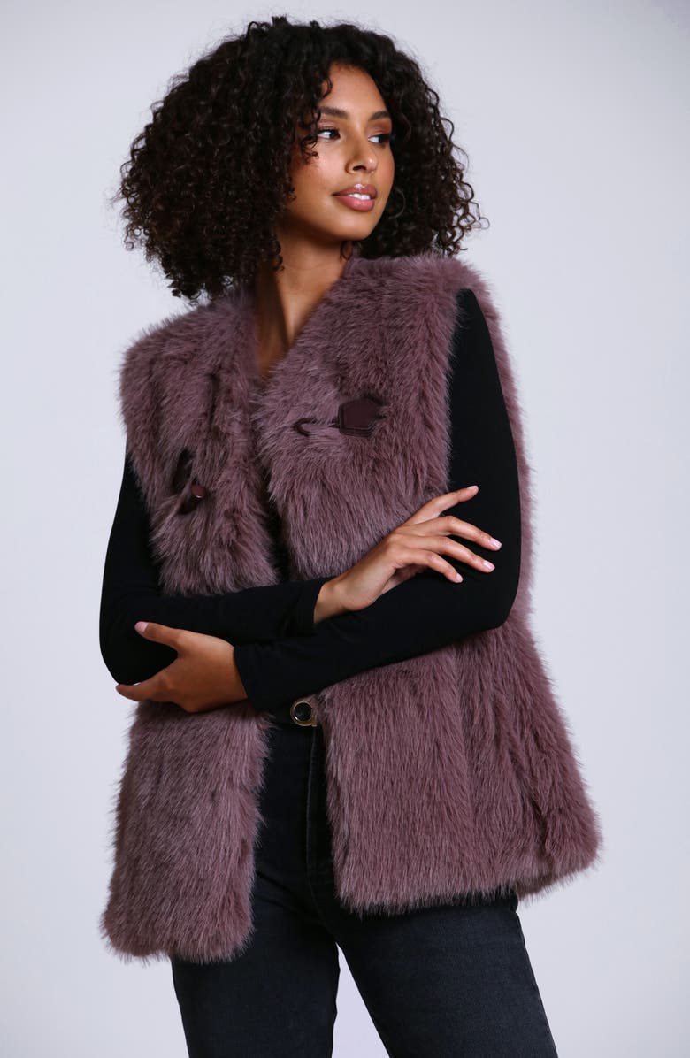 Avec Les Filles Toggle Front Faux Fur Vest | Nordstromrack